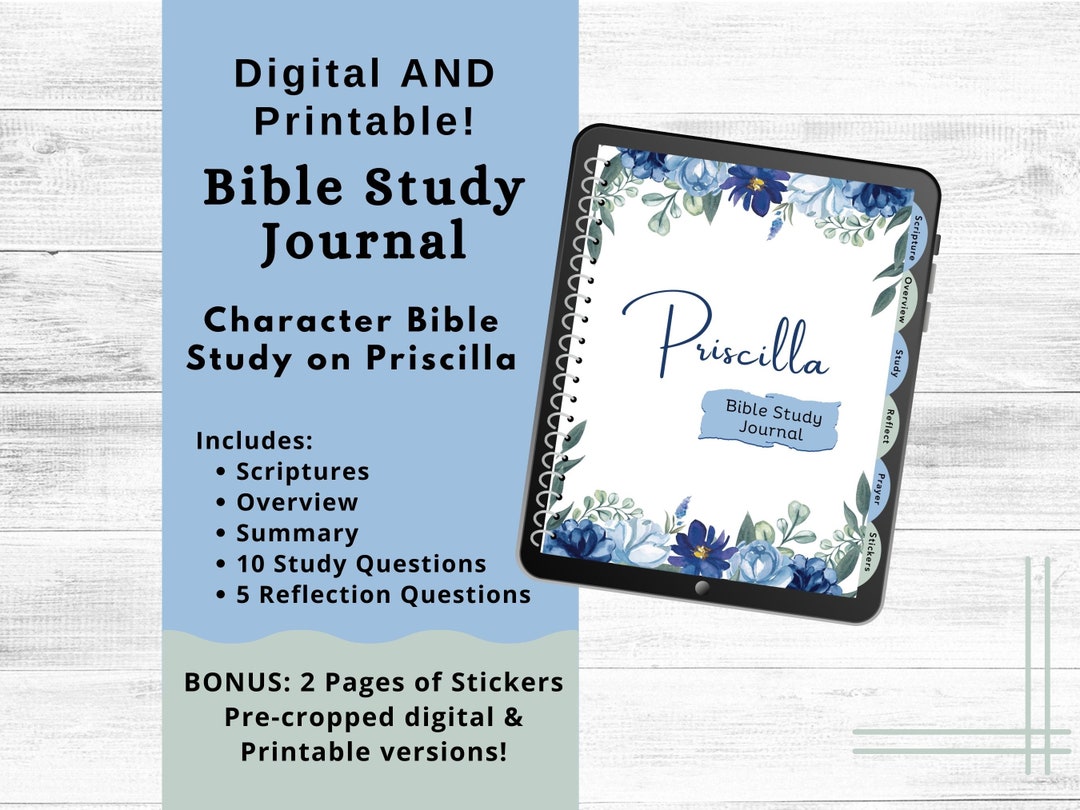 Priscilla Digital Bible Study Digital Bible Journal Character Study ...