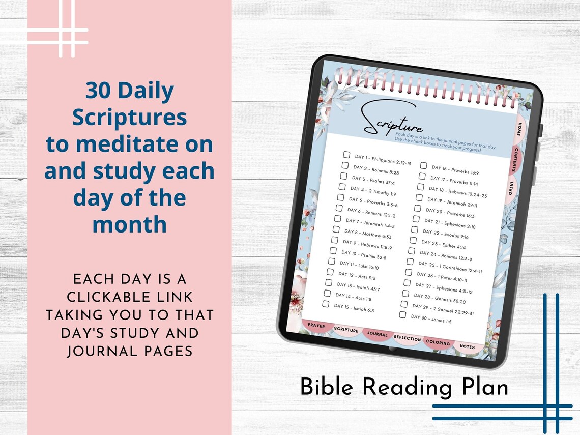 Digital Bible Study Journal Goodnotes Journal Bible Reading Plan ...