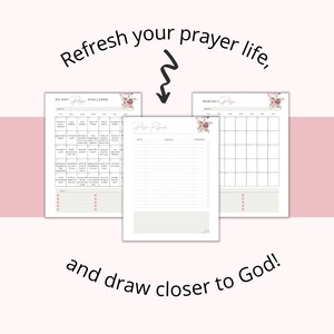 30 Day Prayer Challenge Journal: Prayer Prompts (printable-a4, A5 ...