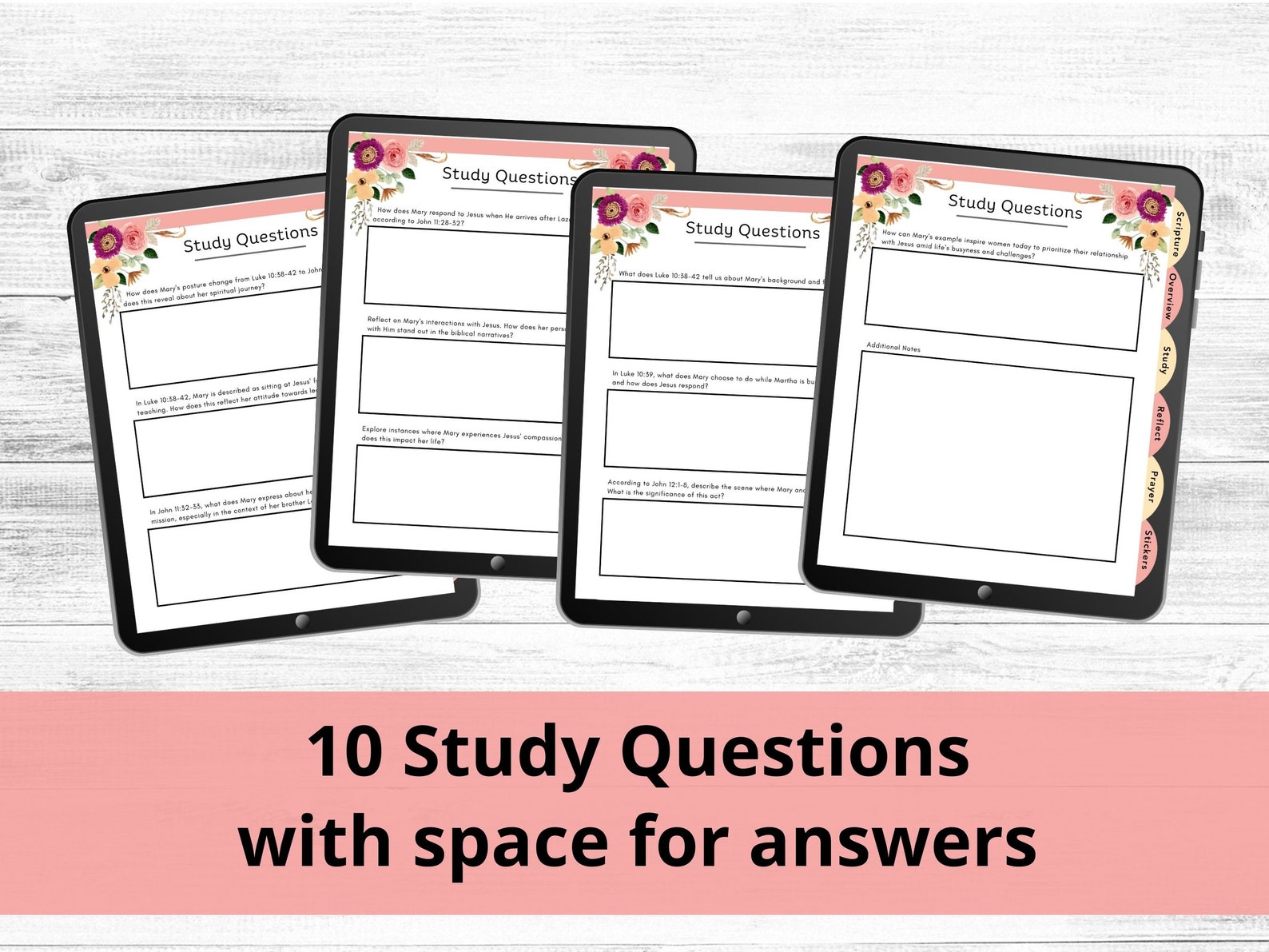 Mary of Bethany Bible Study Journal: Character Study, Questions ...