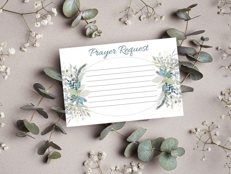 Prayer Request Cards Prayer Cards Printable Christian - Etsy