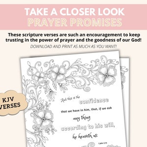 Prayer Promises Bible Coloring Book | Printable Bible Coloring Pages ...