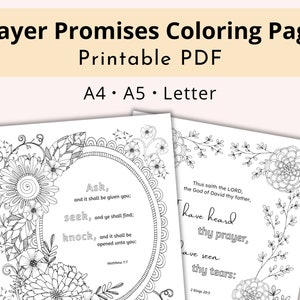Prayer Promises Bible Coloring Book | Printable Bible Coloring Pages ...