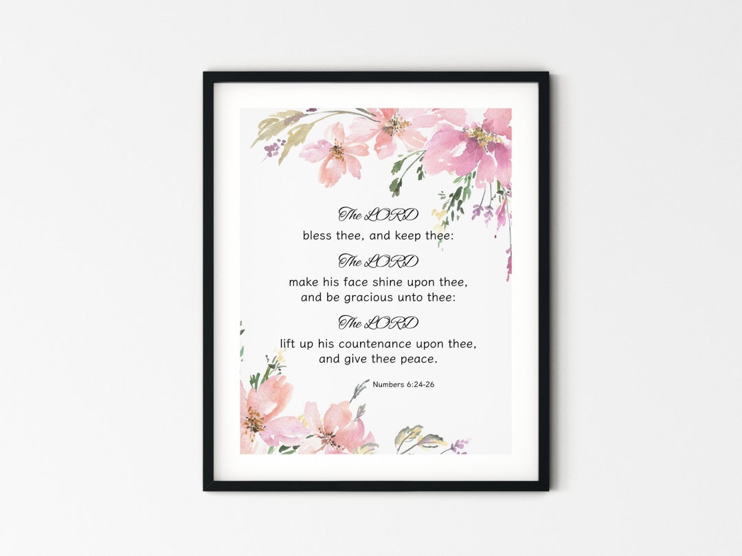 Numbers 6:24-26 | Bible Verse Wall Art | Scripture Wall Art | Christian ...