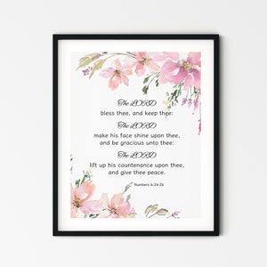 Numbers 6:24-26 | Bible Verse Wall Art | Scripture Wall Art | Christian ...