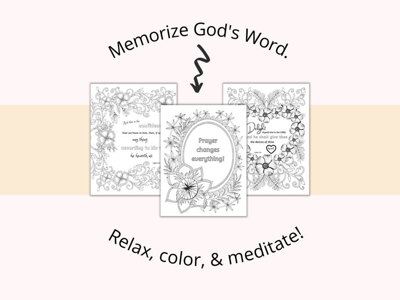 Prayer Promises Bible Coloring Book | Printable Bible Coloring Pages ...