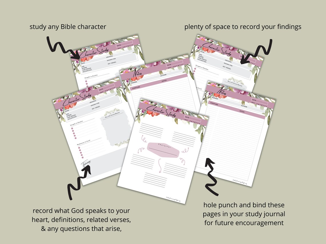 Character Bible Study Guide Bible Character Worksheets Bible Character ...