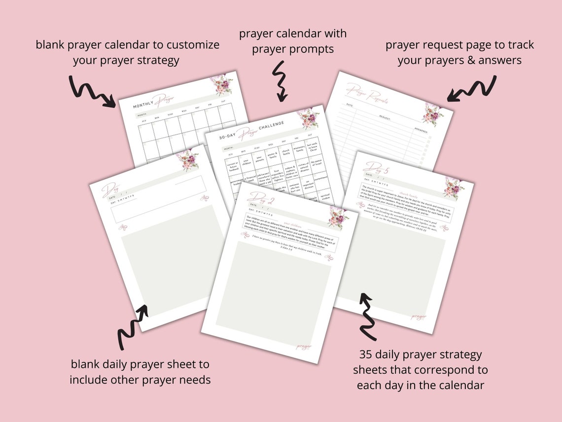 30 Day Prayer Challenge Journal Prayer Journal For Women Prayer Journal