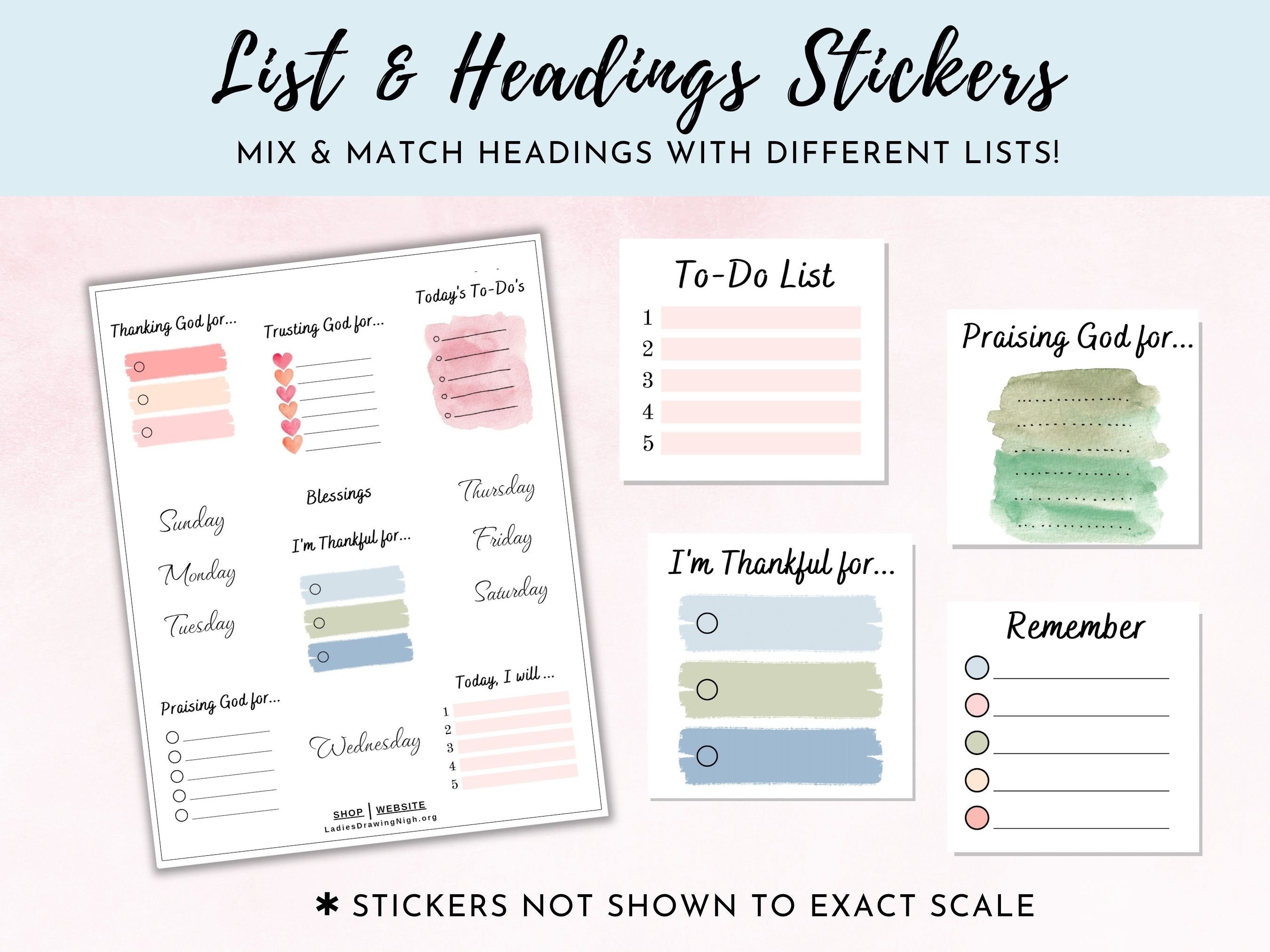 Faith Stickers Printable Pack Journal Stickers Faith Planner Stickers ...