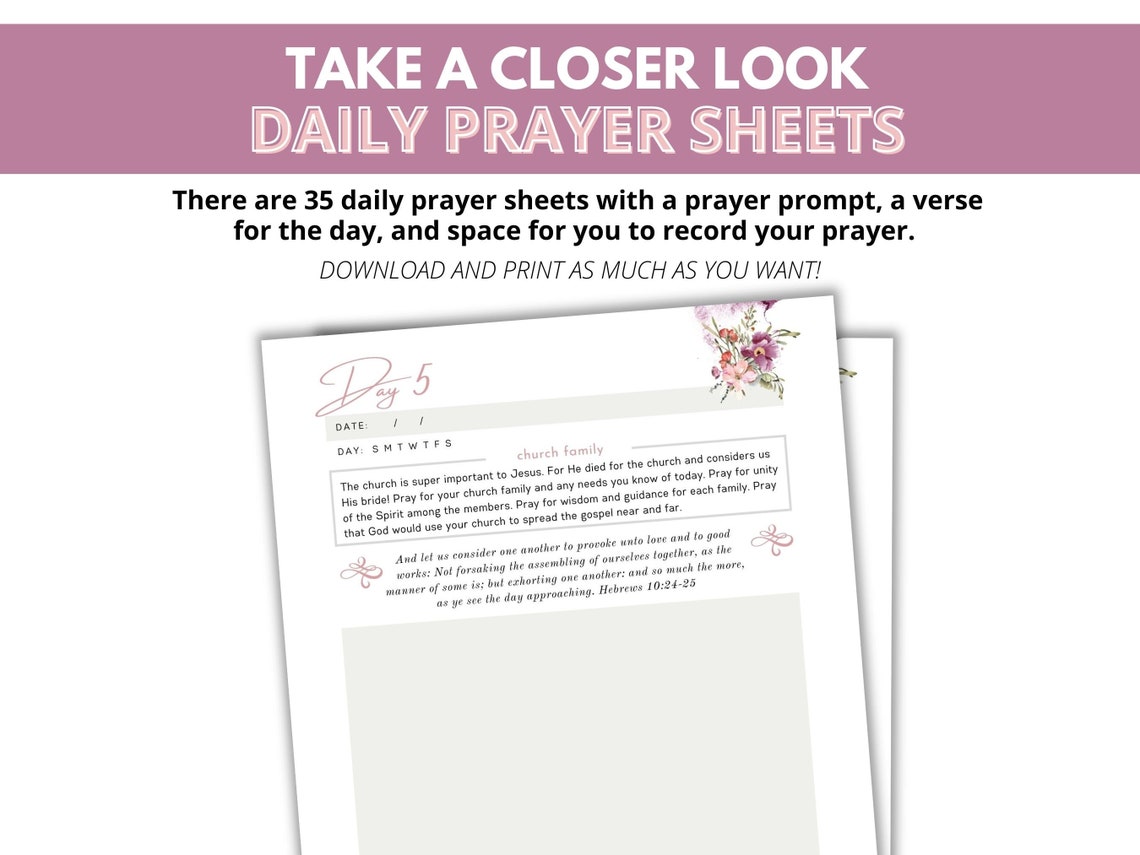 30 Day Prayer Challenge Journal Prayer Journal For Women Prayer Journal