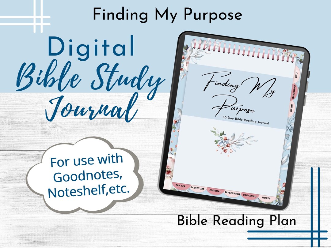 Digital Bible Study Journal | Goodnotes Journal | Bible Reading Plan ...
