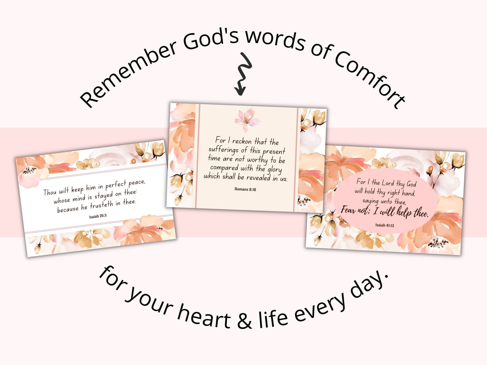Scripture Note Cards Bible Verse Cards Memory Verse Cards Bible ...