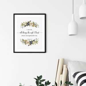 Philippians 4:13 | Bible Verse Wall Art | Scripture Wall Art ...
