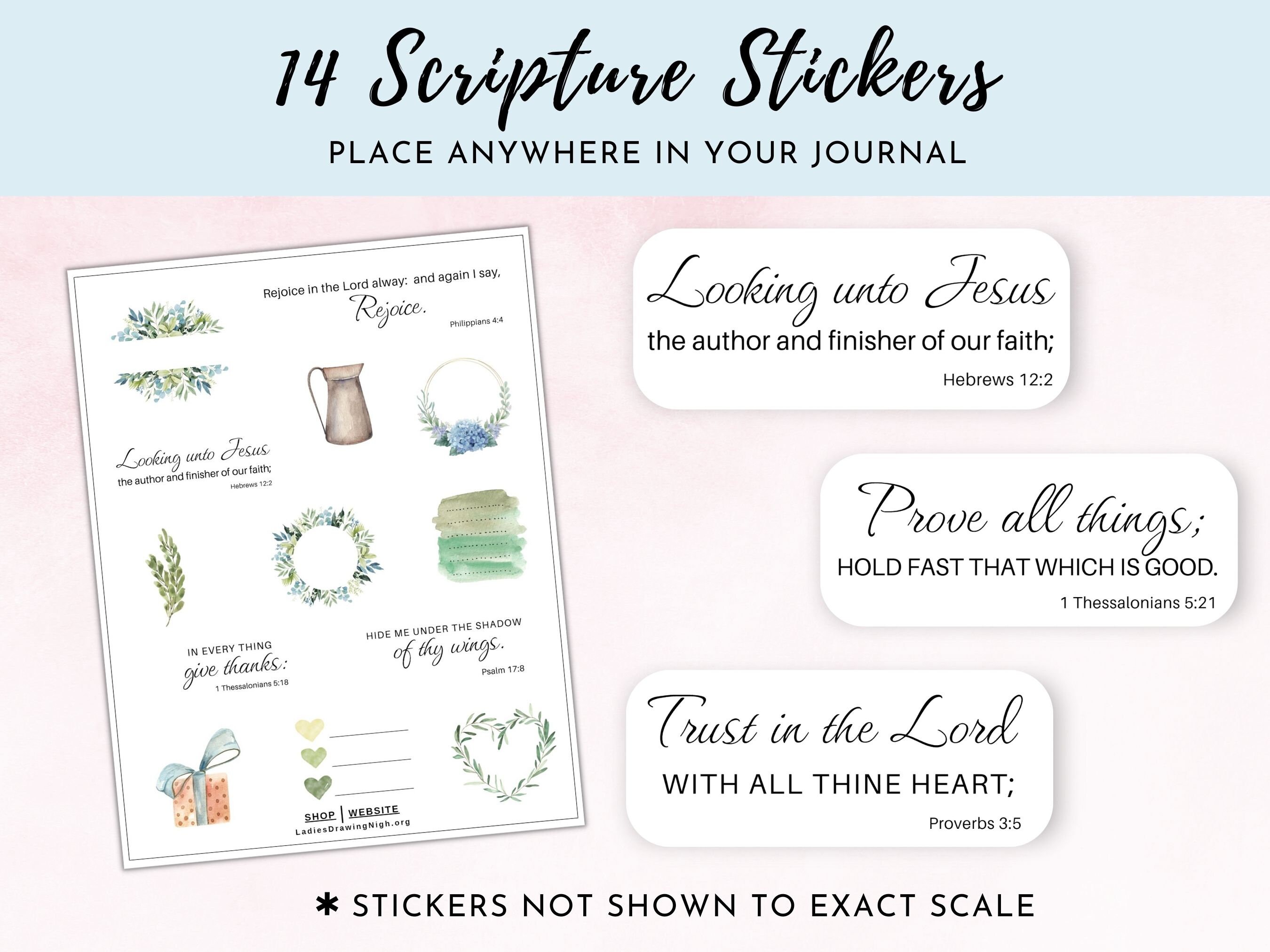 Faith Stickers Printable Pack | Journal Stickers | Faith Planner ...
