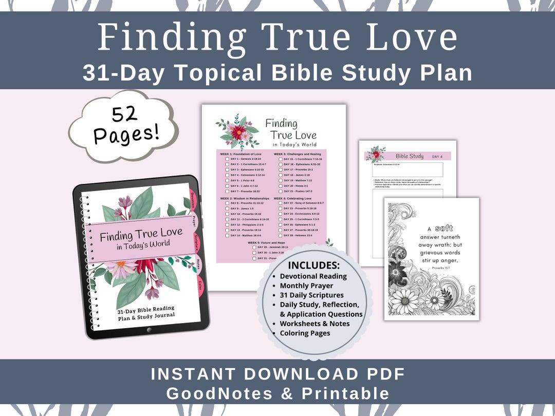 Bible Study Journal | Digital Bible Study | Bible Reading Plan ...