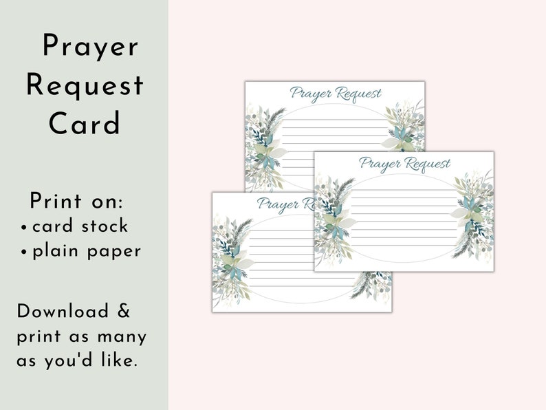Prayer Request Cards | Prayer Cards Printable | Christian Notecards ...