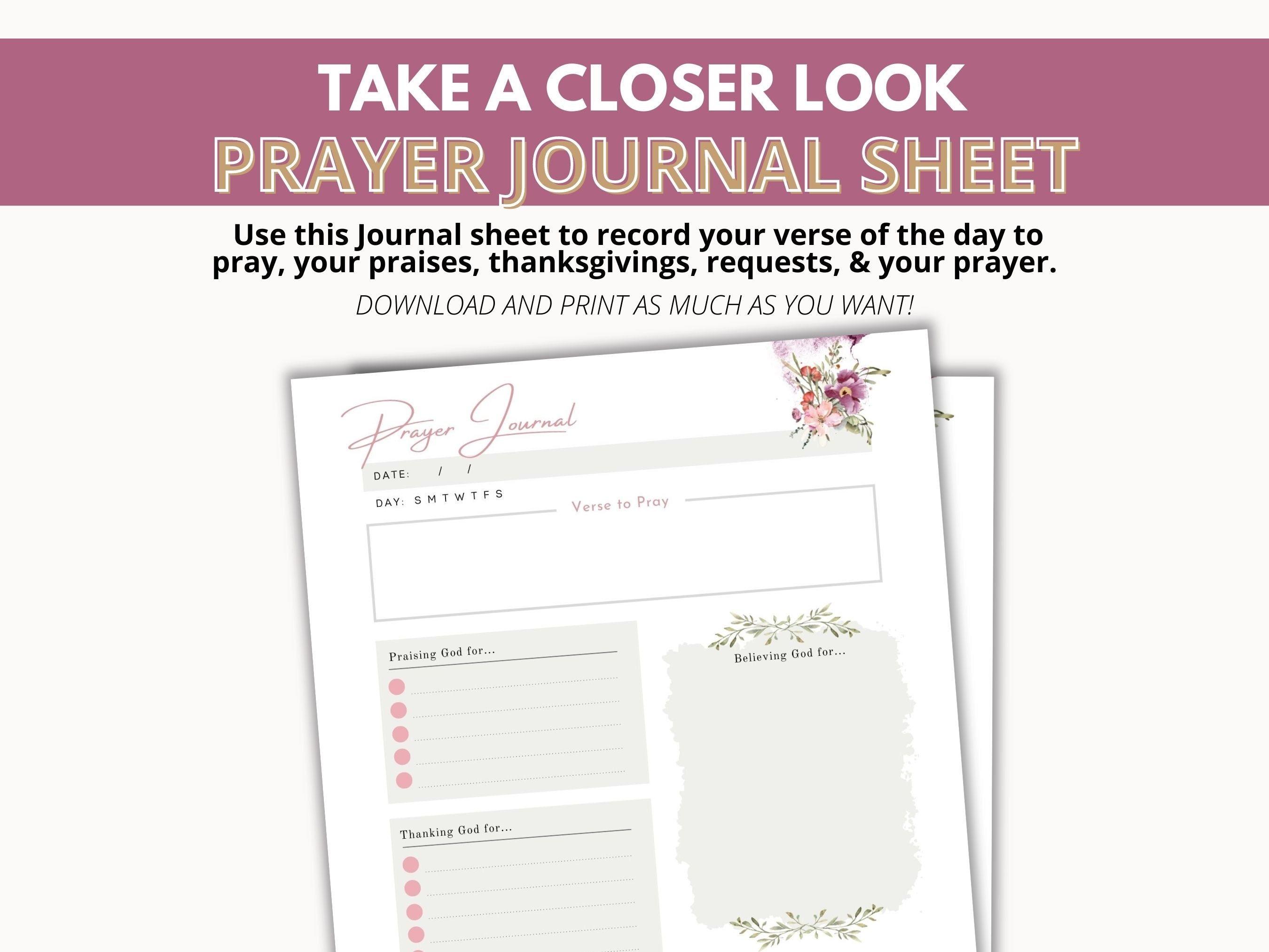 Guided Daily Prayer Journal Prayer Journal for Women - Etsy