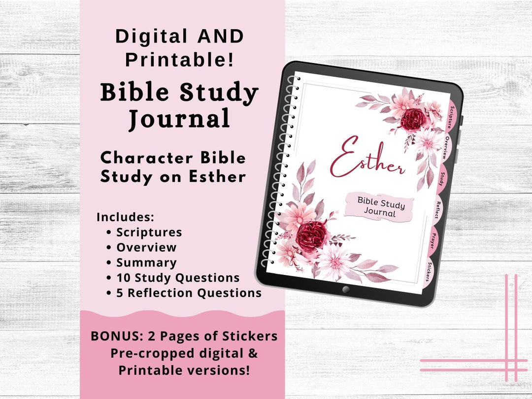 Esther Digital Bible Study | Digital Bible Journal | Character Study ...