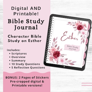 Esther Digital Bible Study | Digital Bible Journal | Character Study ...