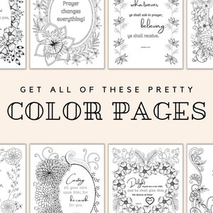 Prayer Promises Bible Coloring Book | Printable Bible Coloring Pages ...