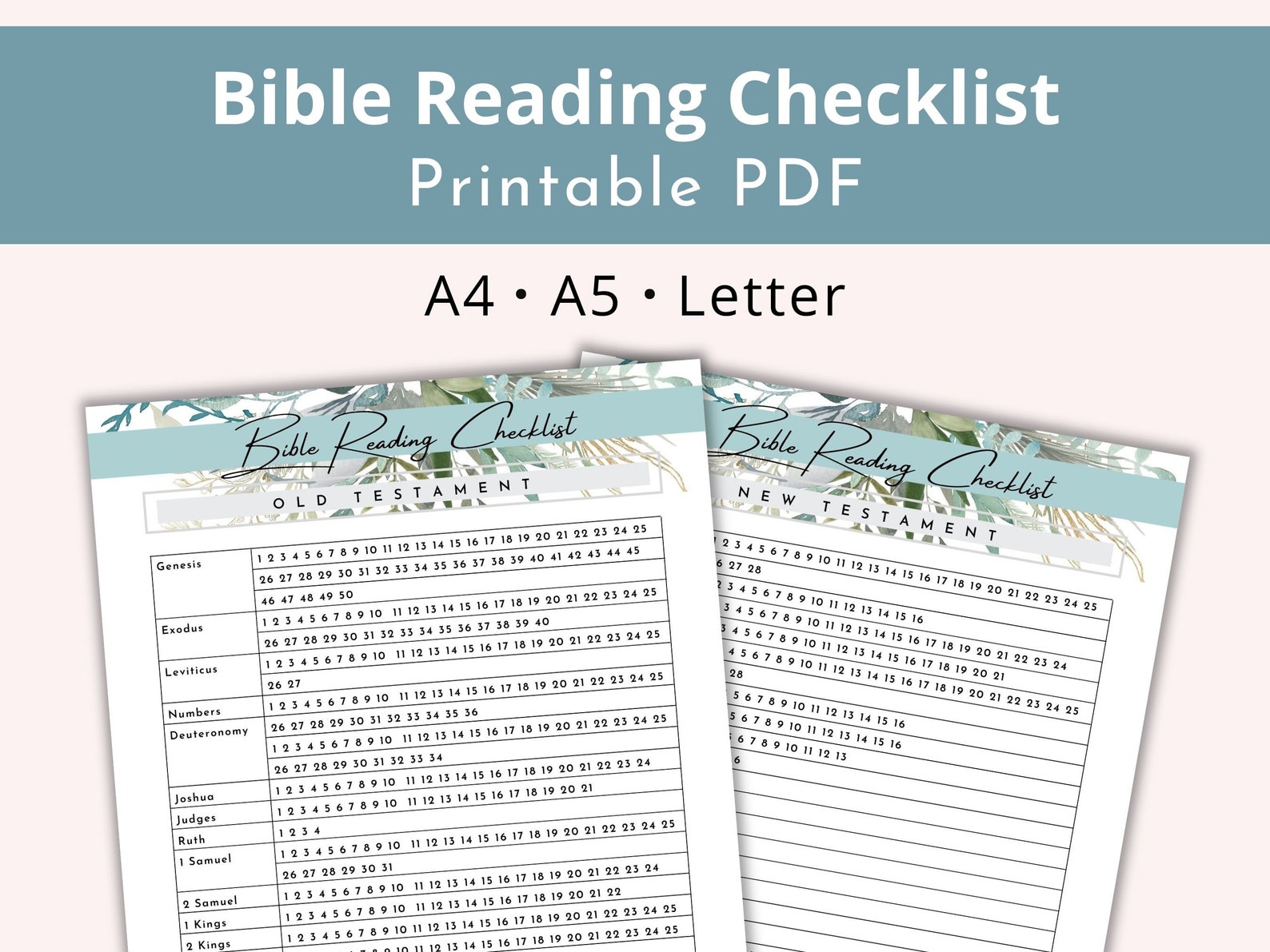 Bible Reading Checklist | Bible Reading Tracker | Bible Reading Plan ...