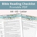 Bible Reading Checklist | Bible Reading Tracker | Bible Reading Plan ...
