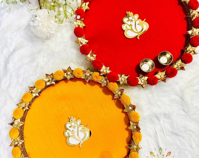 Ganesh Pooja Thali|puja Thali|aarti Thali|indian Housewarming Gift ...