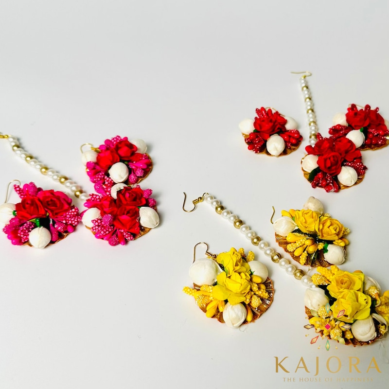 Floral Indian Haldi Jewelry - Etsy