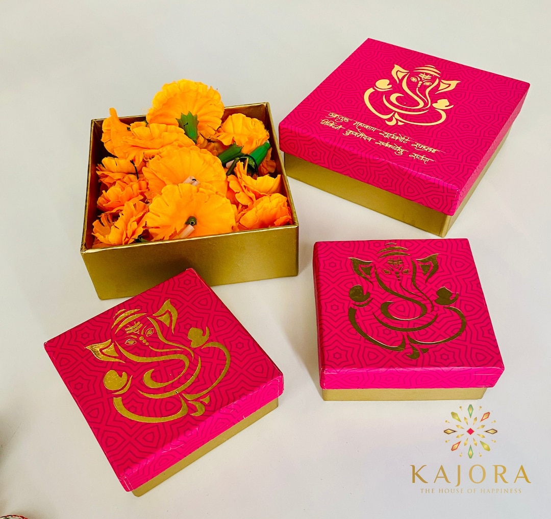 Buy Ganpati Mithai Boxganesh Ji Boxhindu Weddingladoo Boxganpati Sweets ...