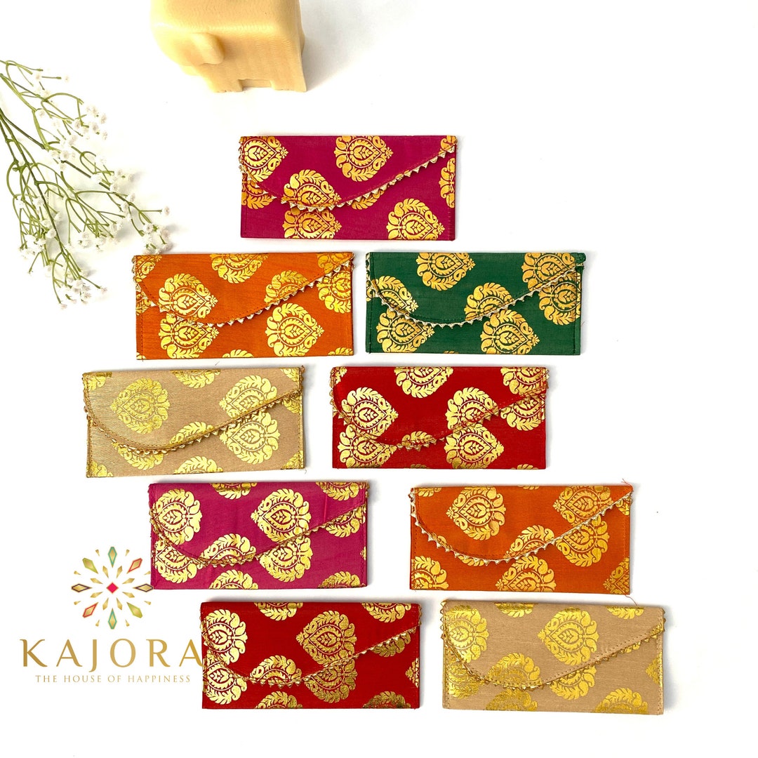 Set of 5 Envelopes|cash Envelopes|shagun Envelope|indian Wedding Favor ...