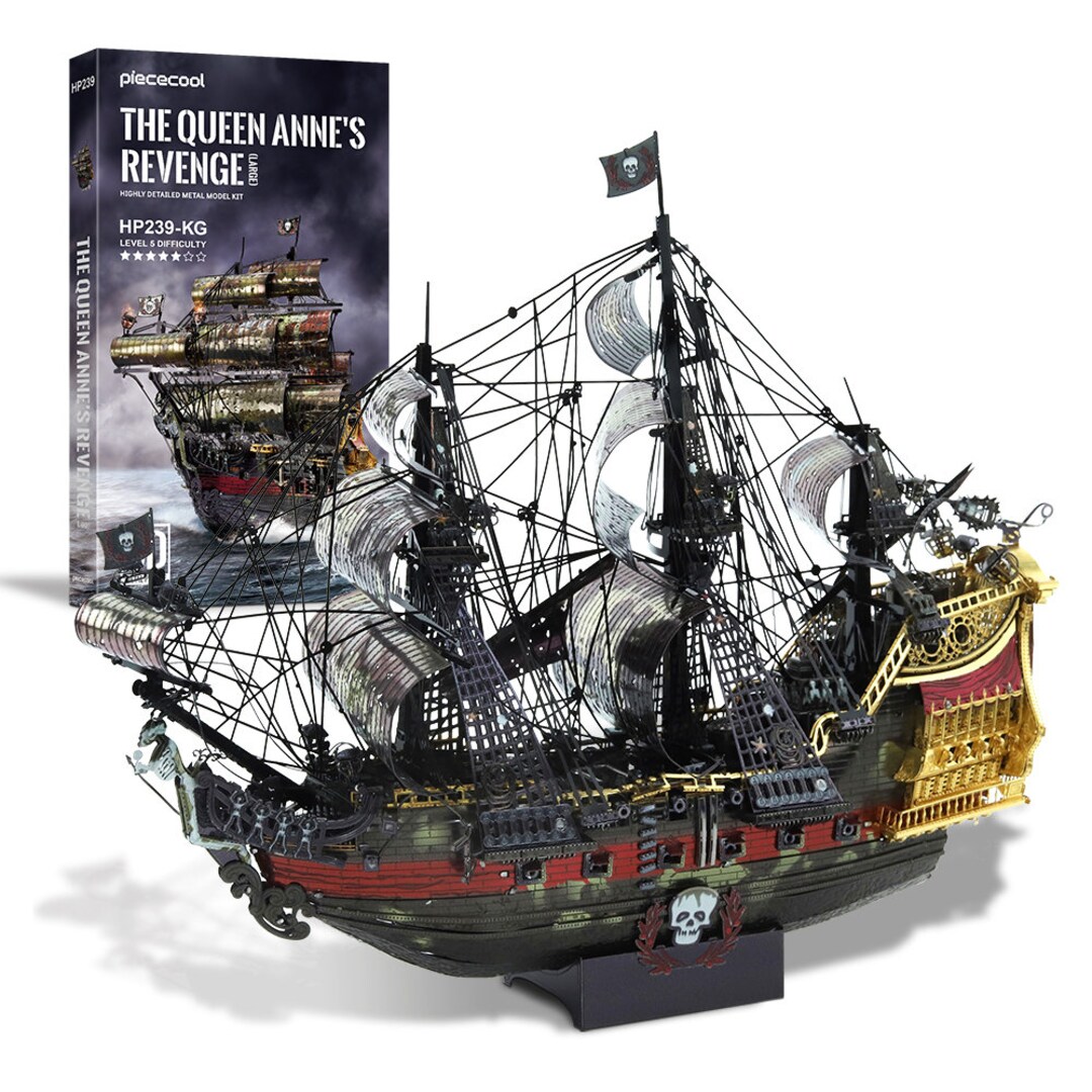 Piececool 3D Metal Pirate Ship the Queen Anne's Revenge - Etsy