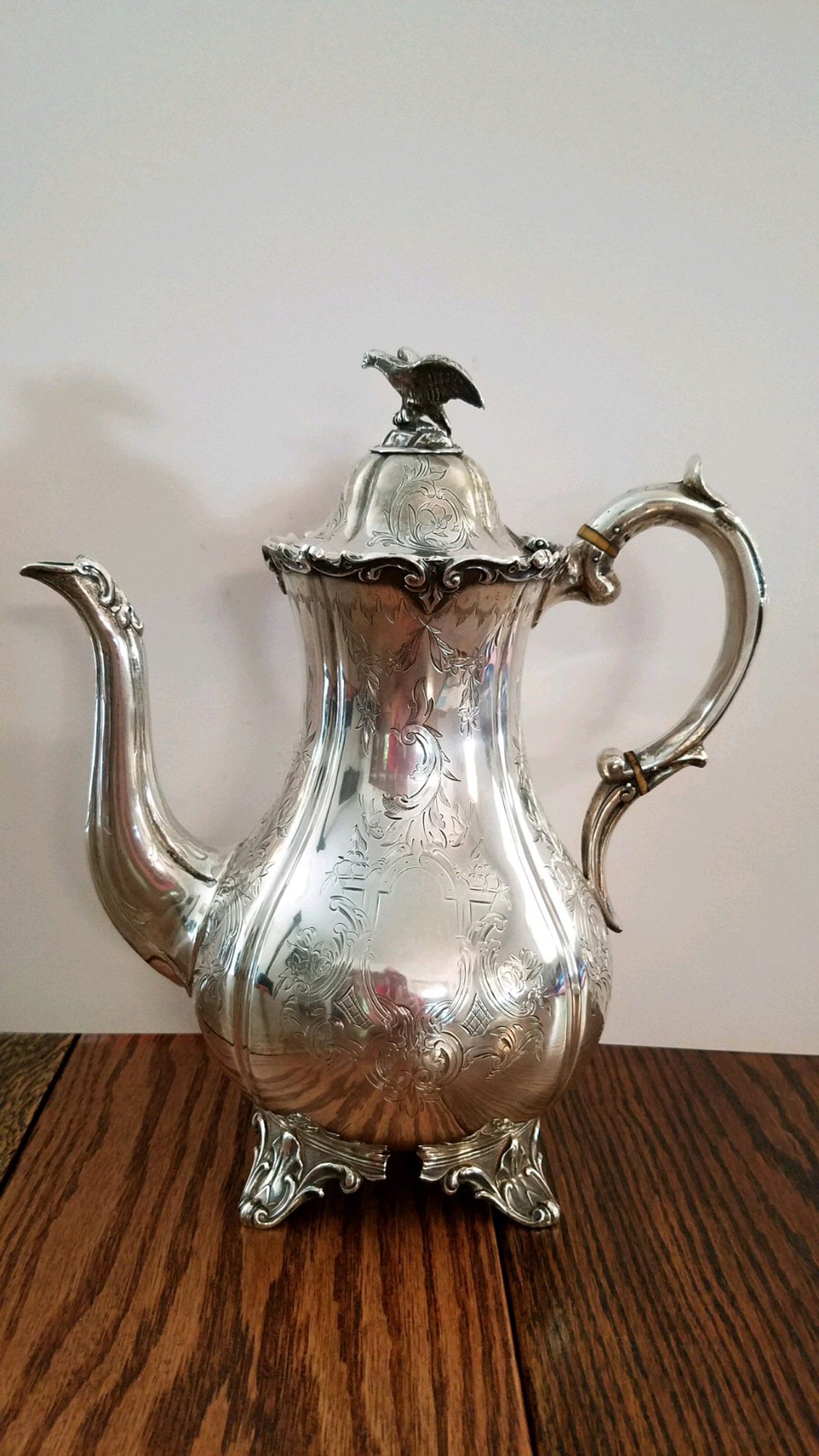 Sterling Silver Coffee/tea/sugar/creamer Set With Tray Hyams & Hyams - Etsy