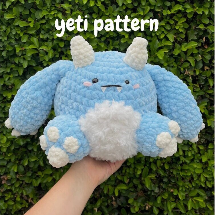Crochet Yeti Pattern | Crochet Pdf Pattern | Crochet Yeti | Amigurumi ...