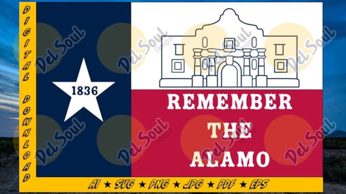 Texas Flag SVG, Remember the Alamo, Digital Download, Clipart for ...