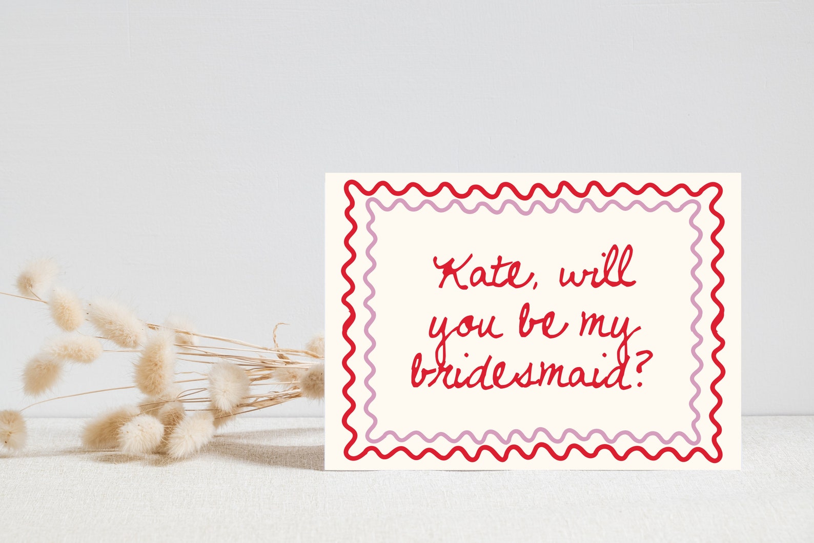 Bridesmaid Proposal Card | Hand Painted | Colourful Handwritten ...