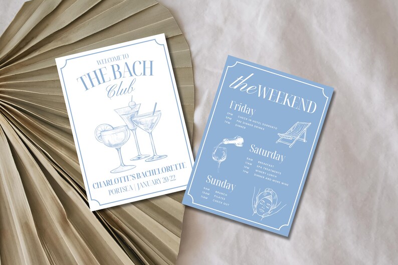 Bachelorette Party Itinerary Template | Bach Club Travel Itinerary ...