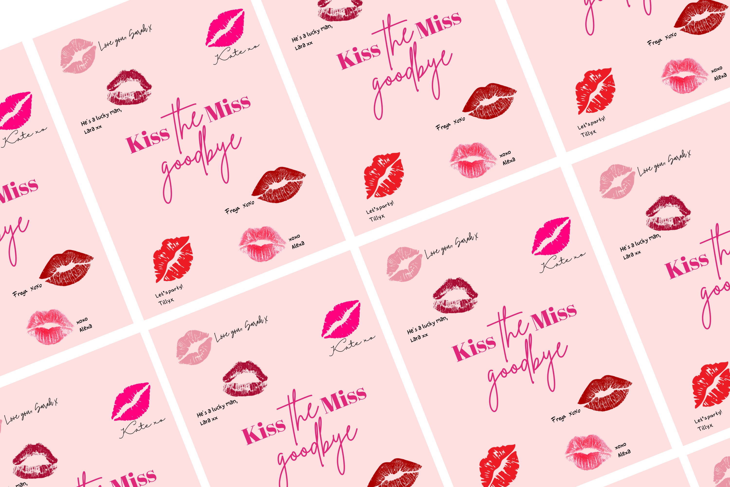 Kiss the Miss Goodbye Hens & Bridal Shower Party Game Bachelorette ...