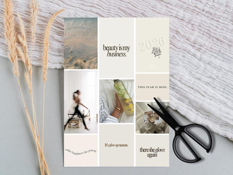 2026 Vision Board Collage Kit | Printable Mood Board & Scrapbook Images ...