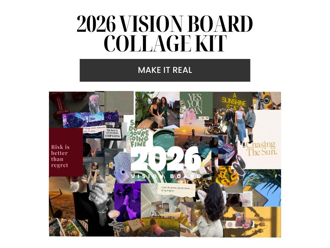 2026 Vision Board Collage Kit | Printable Mood Board & Scrapbook Images ...