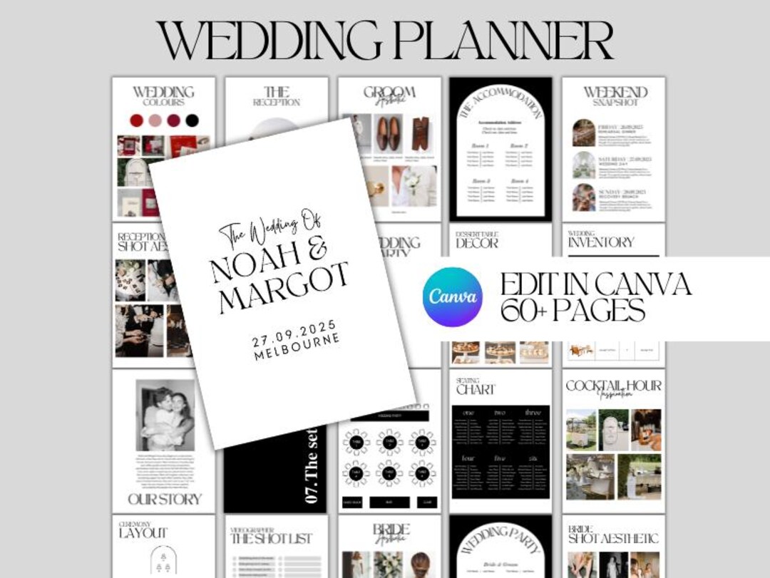 Ultimate Wedding Day Planner Template | Digital Wedding Planner ...