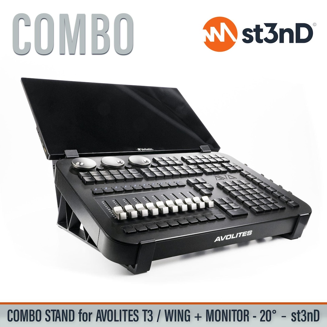 COMBO STAND for Avolites T3 / T3-wing With Portable Monitor Holder - 20 ...