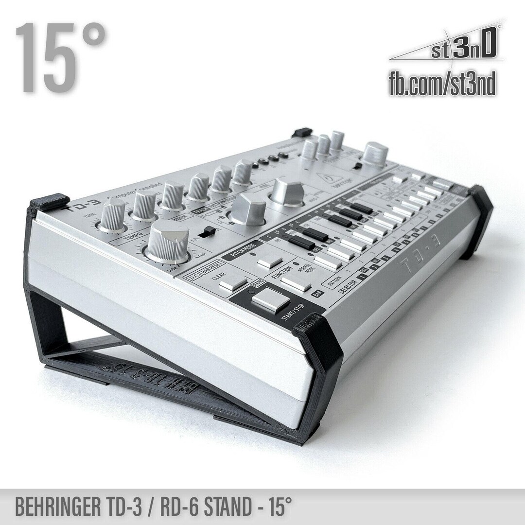 STAND for Behringer TD-3 / RD-6 - 15 Degrees - 3d Printed - 100% Buyers ...