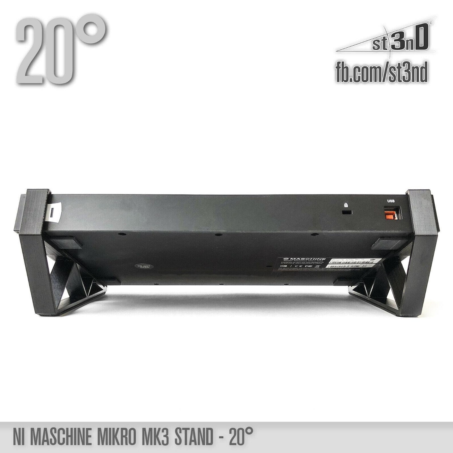 STAND for NI Maschine MIKRO Mk3 20 Degrees 3d Printed 100% Buyer ...