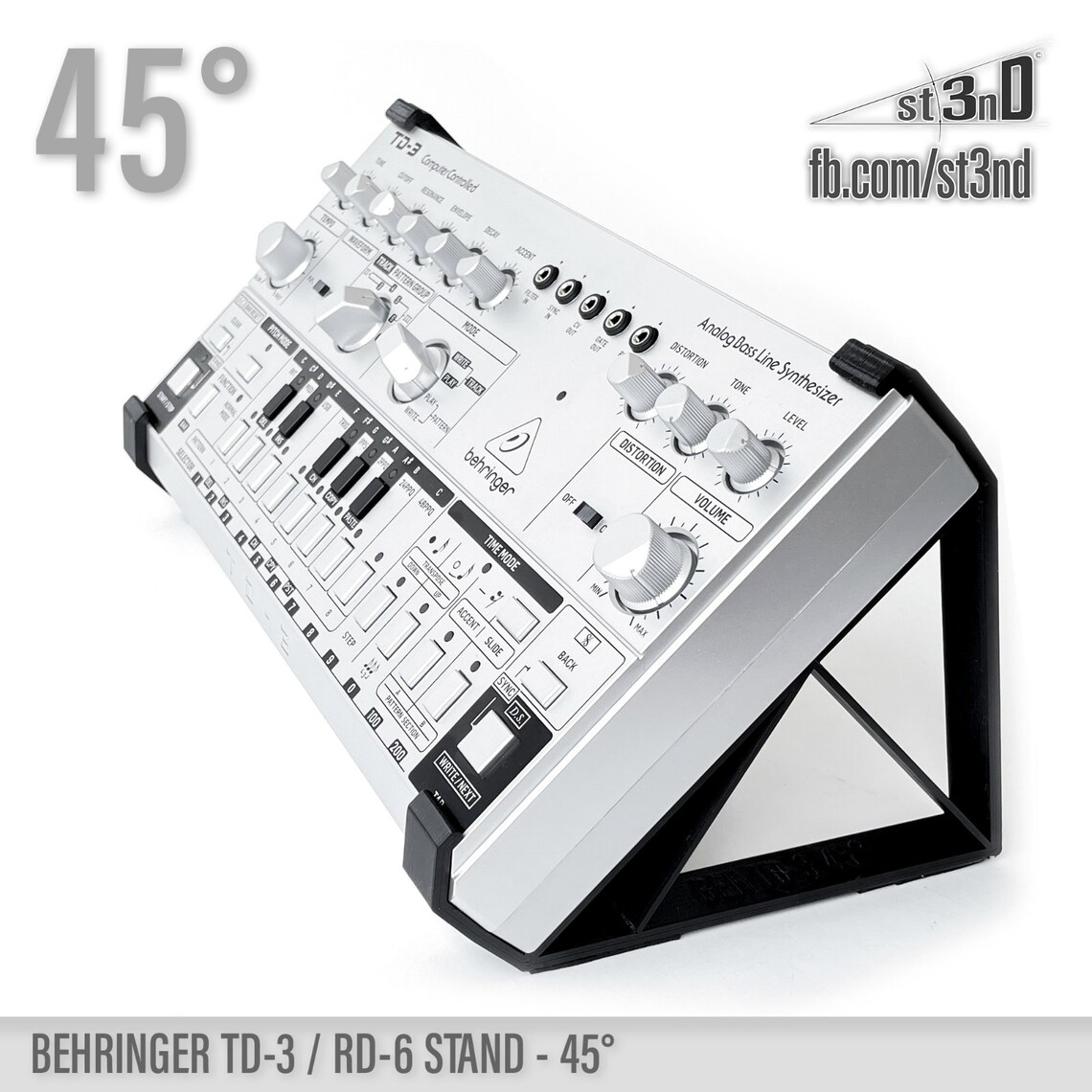 STAND for Behringer TD-3 / RD-6 - 45 Degrees - 3d Printed - 100% Buyers ...