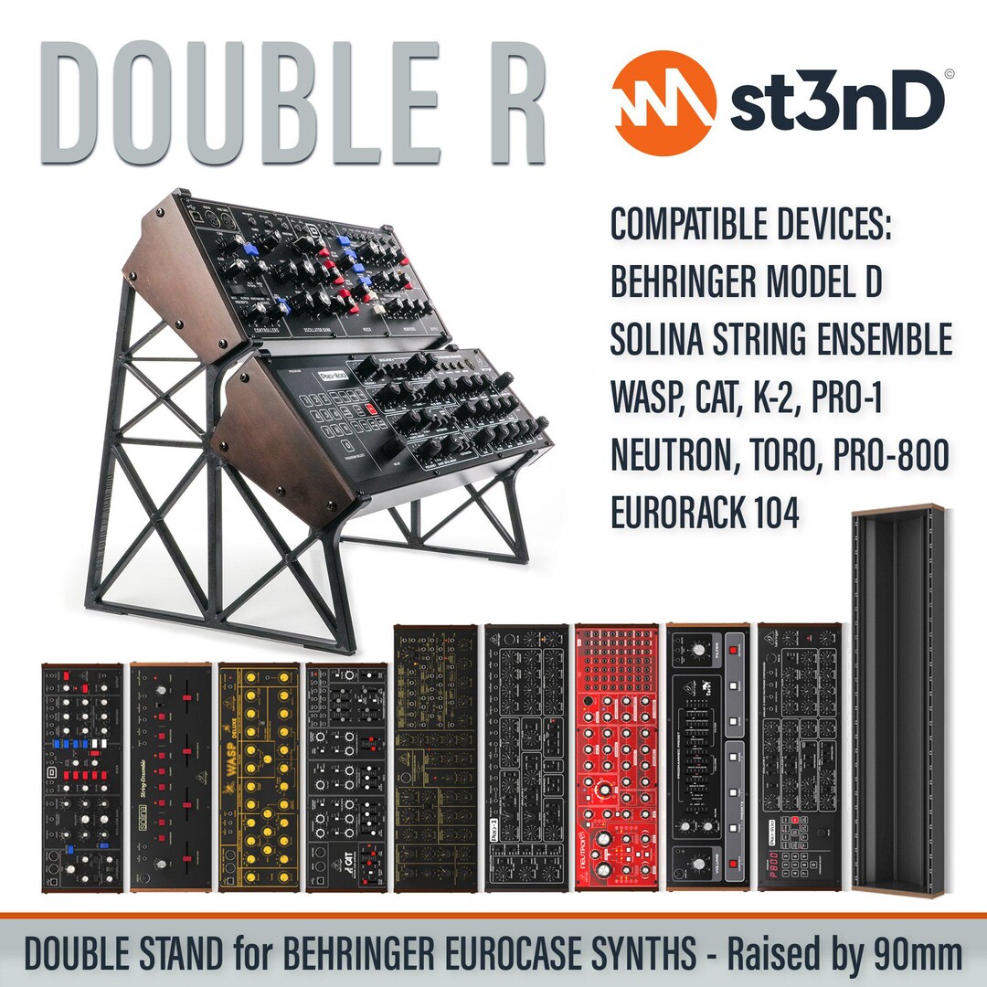 DOUBLE STAND for BEHRINGER Eurorack Case Format Instruments and Synths ...