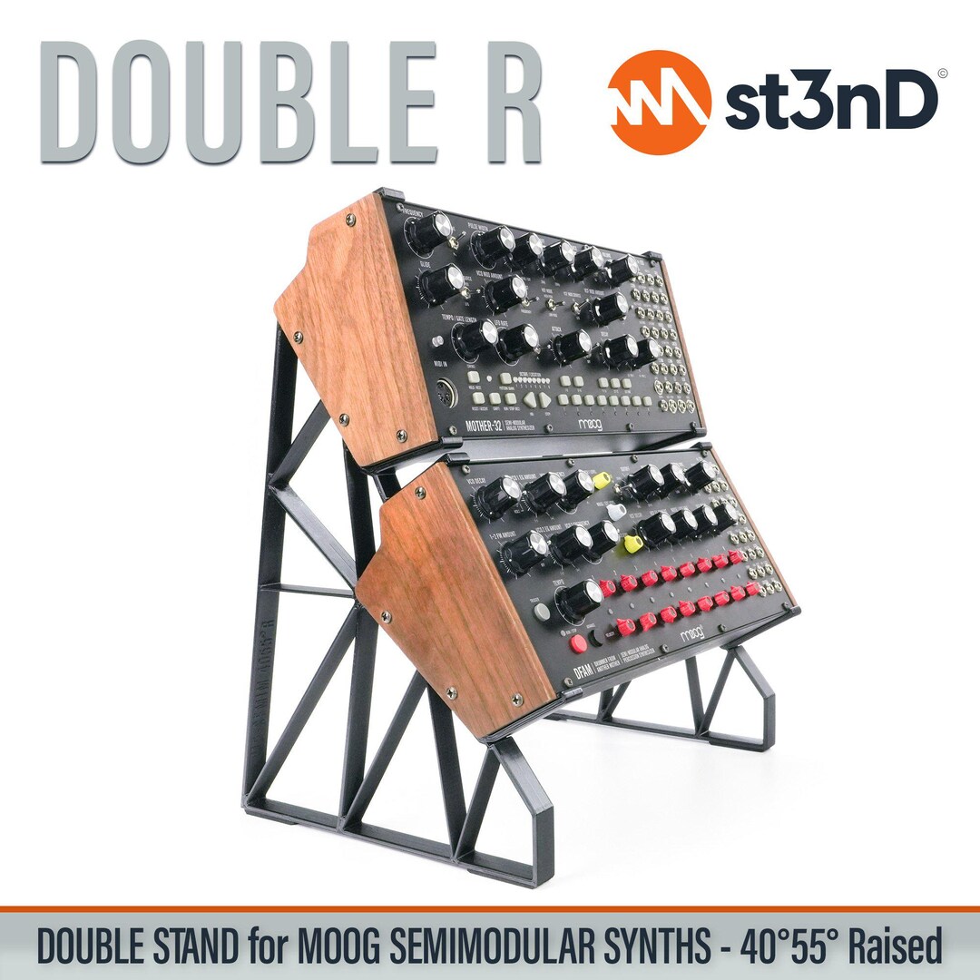 DOUBLE STAND for MOOG Semi-modular Synths - 40 and 55 Degrees - Raised ...