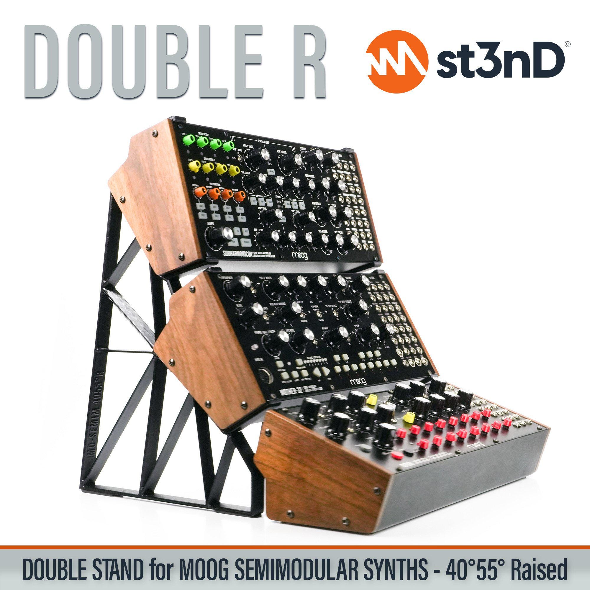 DOUBLE STAND for MOOG Semi-modular Synths - 40 and 55 Degrees - Raised ...