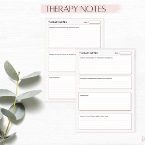 Therapy Notes Printable | Counseling Progress | Digital Session Notes ...