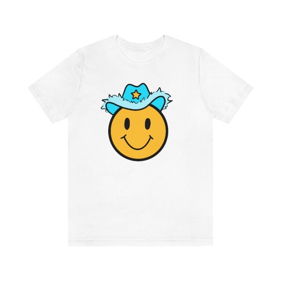 Yellow Smiley Face T-shirt Cute Smiley Face T-shirt Blue - Etsy