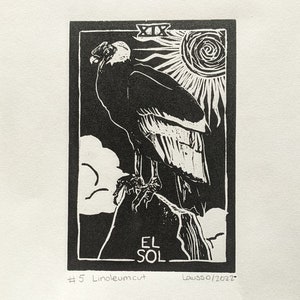 El Sol - Andean Condor Sun Tarot Print - Etsy